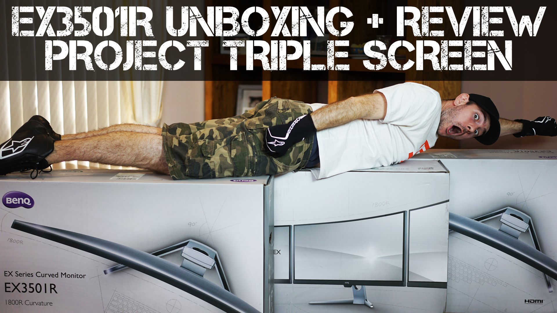 BenQ EX3501R Unboxing & Review - Triple Screen Sim Rig Project - Part 1 ...