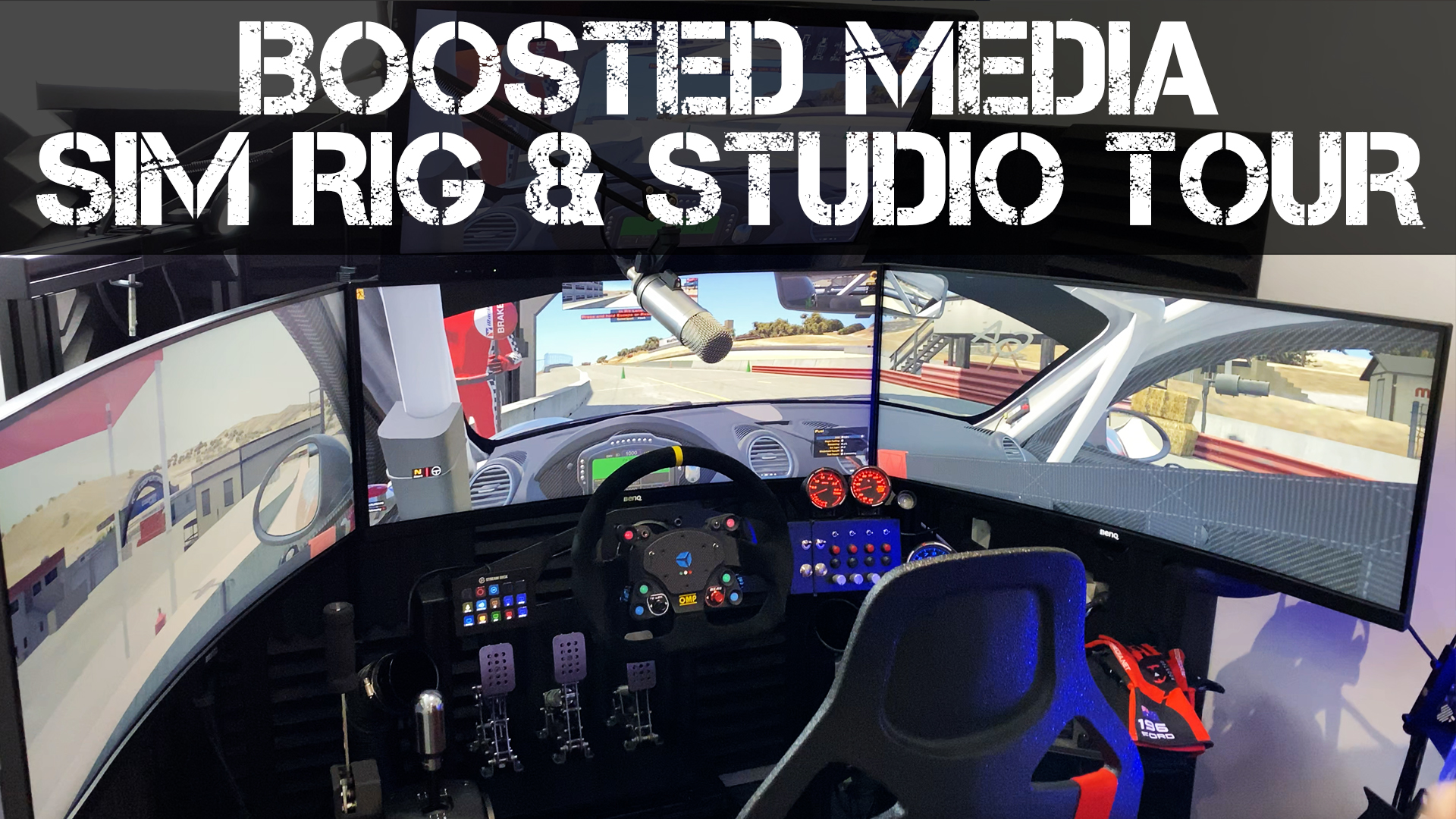 FULL MAN CAVE TOUR - Boosted Media Sim Racing Rig & Studio - Boosted Media